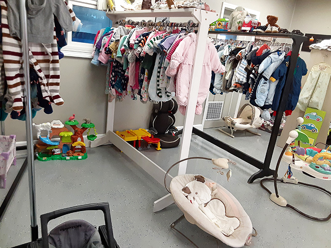 The children's section—where tiny fashionistas can build their wardrobes without parents breaking the bank. Growth spurt? No problem!