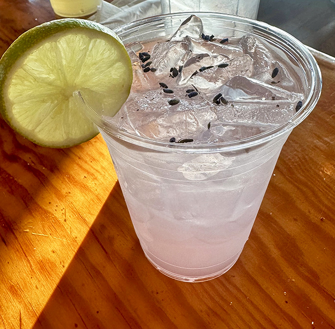 Even the drinks here have coastal charm&mdash;this lavender lemonade with a lime garnish is what summer in Virginia tastes like in a glass.