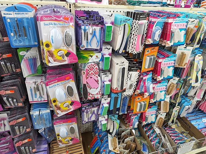 Beauty tools that would make any salon proud, all hanging together like old friends at a high school reunion.