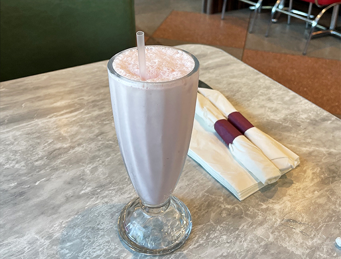 This isn't just a milkshake&mdash;it's a frothy monument to dairy perfection that demands both a straw and a spoon.