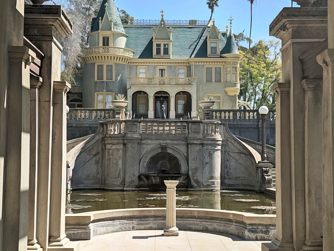 The covered porch offers a shady respite and the perfect spot to imagine yourself as the lady or gentleman of the manor, if only for an afternoon.