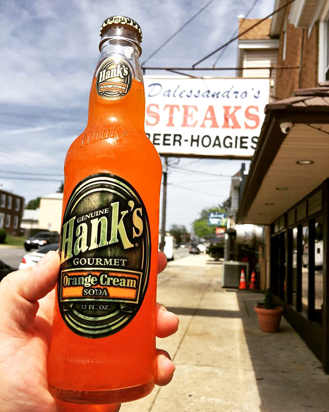 Nothing complements a Philly sandwich quite like a Hank's Orange Cream soda. It's like liquid nostalgia in a glass bottle.