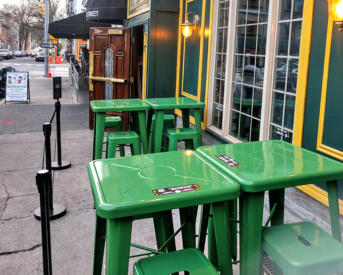 The sidewalk seating brings Dublin to Harrisburg, those emerald tables practically begging you to enjoy a pint in the Pennsylvania sunshine.