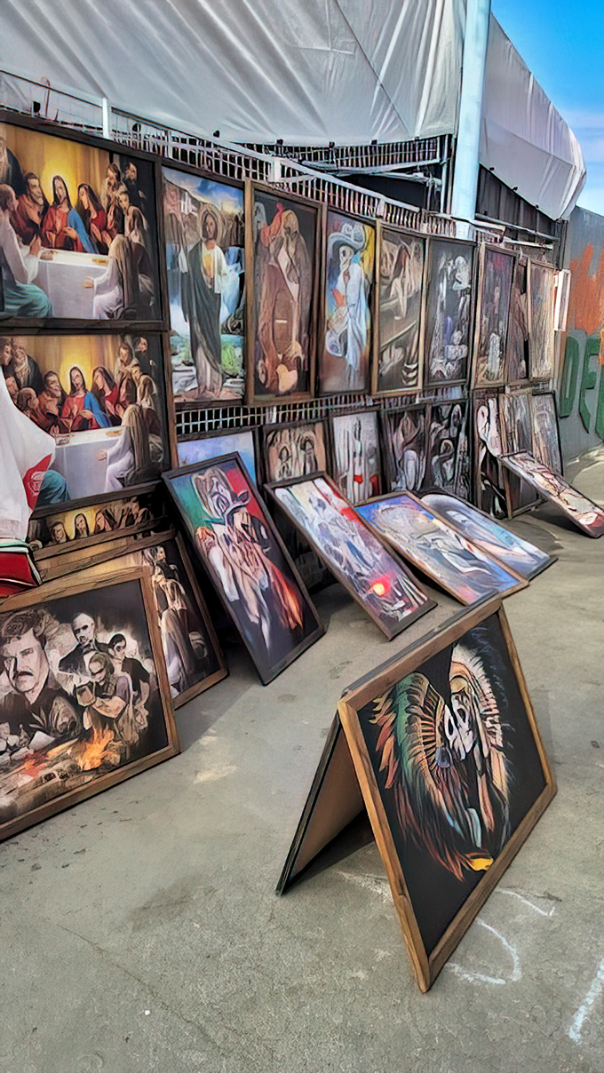 Religious art meets folk tradition in displays that would make any abuela's living room jealous.