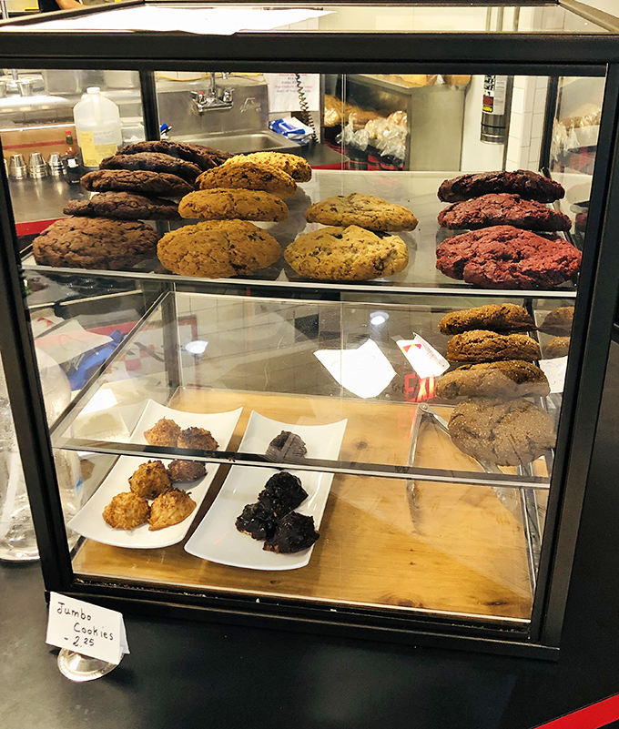 Cookie display that tempts even the most disciplined diners. These aren't just desserts &ndash; they're sweet punctuation marks to end your meal.