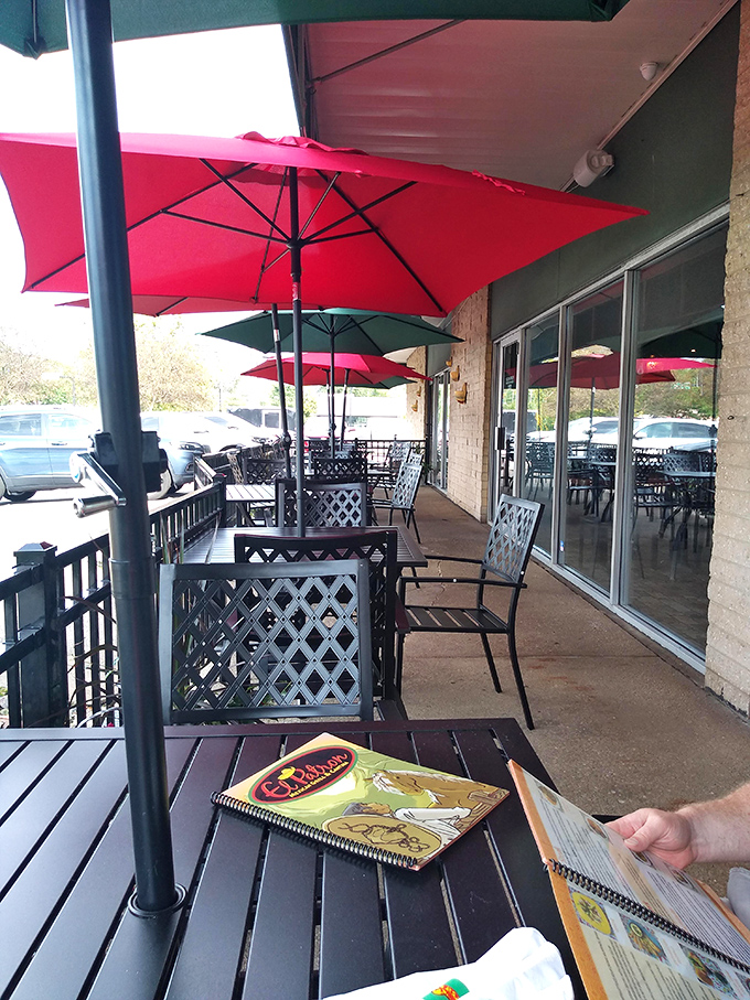 The outdoor seating where you can contemplate life's simple pleasures while savoring exceptional Mexican cuisine in Ohio.
