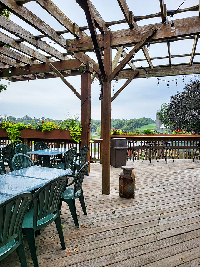 The outdoor patio—where fresh air seasons every bite and rolling Pennsylvania farmland provides the perfect backdrop for your food coma recovery.