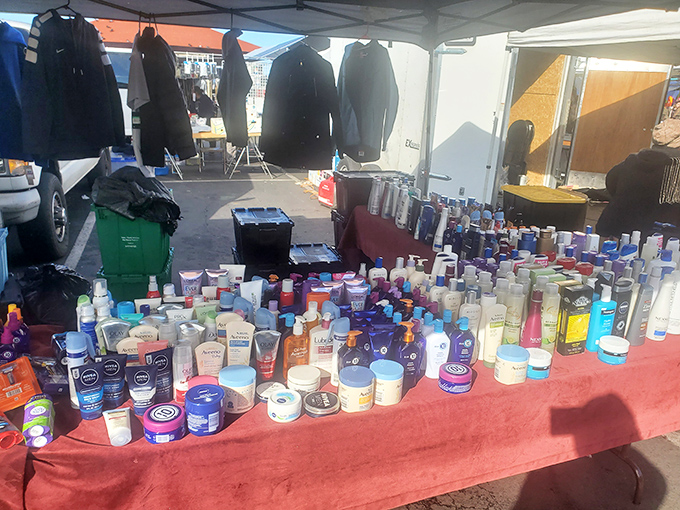 Personal care products arranged with military precision. Your bathroom cabinet could look this organized... but probably won't.