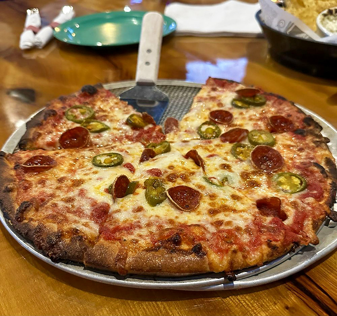 This isn't just pizza&mdash;it's a pepperoni and jalape&ntilde;o masterpiece that makes your standard delivery pie look like it needs therapy.