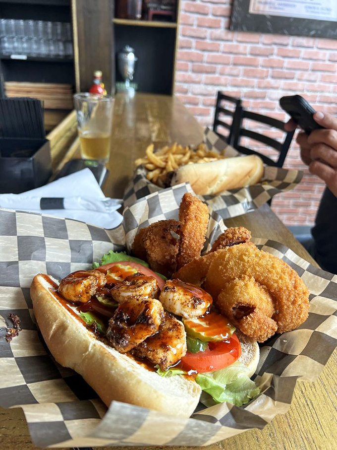 Onion rings that deserve their own fan club. These golden halos of happiness prove that sometimes the simplest pleasures are the most satisfying.