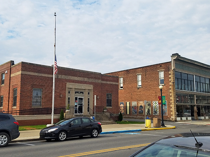 The post office stands as a brick-and-mortar reminder that some institutions remain steadfast even as the world around them transforms at lightning speed.
