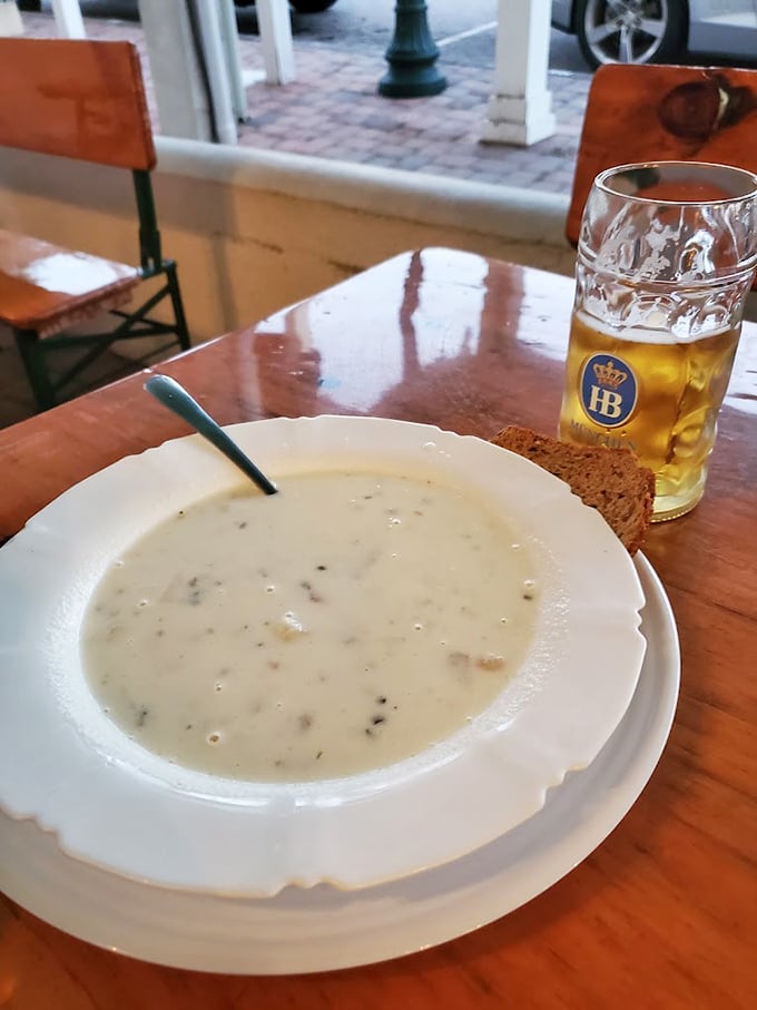 Potato soup that's basically a warm hug in a bowl&mdash;creamy, comforting, and proof that Germans understand soul food too.