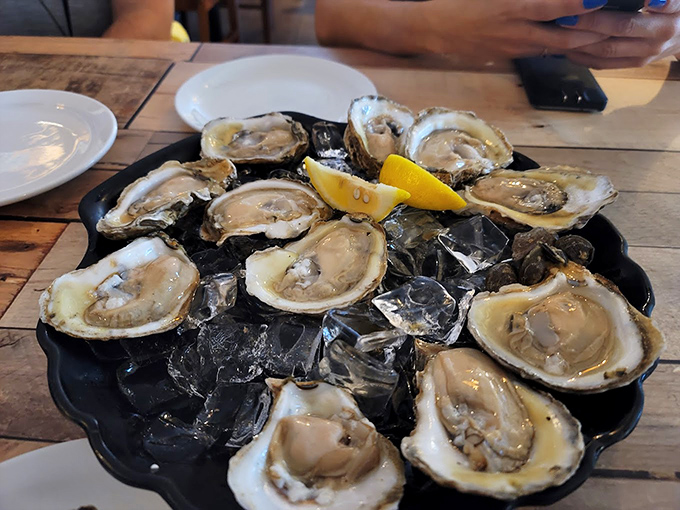 Nature's perfect appetizer, served on the half shell. These glistening beauties need nothing more than a squeeze of lemon and a moment of silent appreciation.