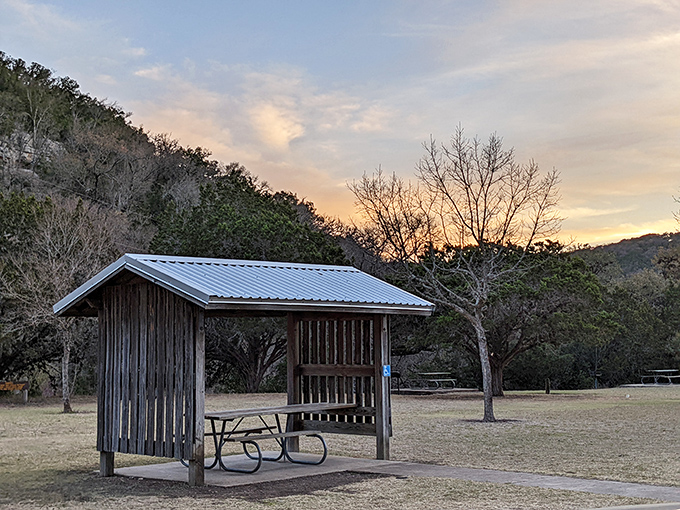 This rustic picnic shelter&mdash;where countless sandwiches have been enjoyed with million-dollar views completely free of charge.
