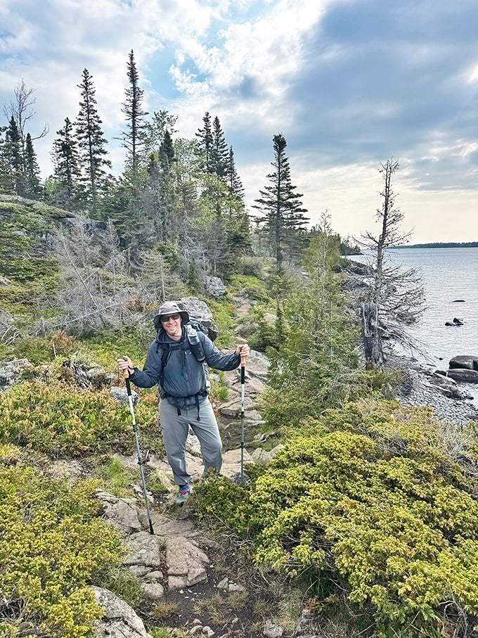 Backpacking nirvana: where the path ahead promises adventure and the backpack promises tomorrow's soreness. Worth every step.