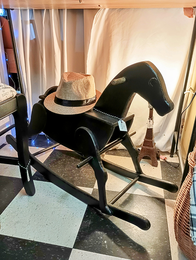 Not just a rocking horse&mdash;it's a childhood memory waiting to be made, complete with a fedora upgrade for the stylish toddler.
