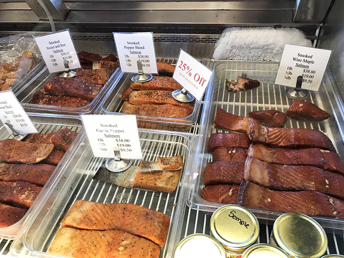 More varieties of smoked salmon than some people have shoes &ndash; each with its own personality, from sweet maple to peppery heat, all begging to be sampled.