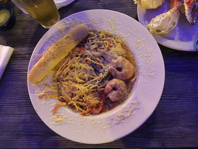Seafood spaghetti that makes you wonder why Italy and Florida don't collaborate more often.