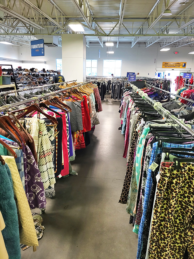The clothing forest &ndash; navigate these well-organized aisles to discover fashion gems hiding in plain sight among the everyday basics.