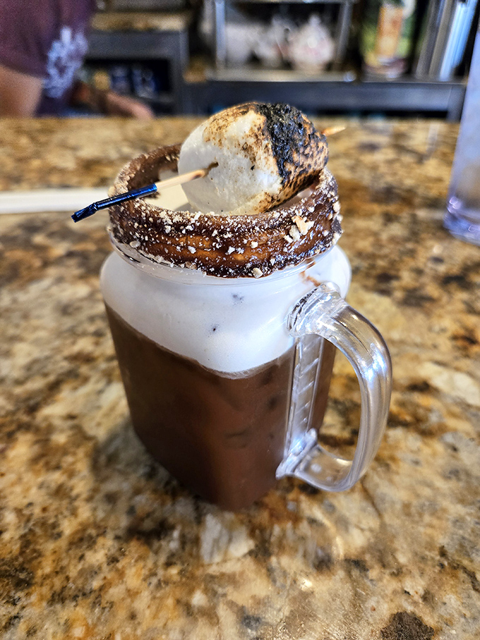 S'mores hot chocolate that brings campfire nostalgia indoors, minus the mosquitoes and questionable ghost stories.