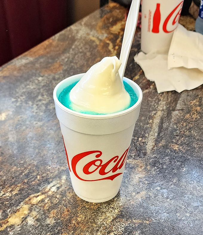 Blue heaven in a cup! This old-fashioned float bridges the gap between childhood nostalgia and grown-up indulgence. 
