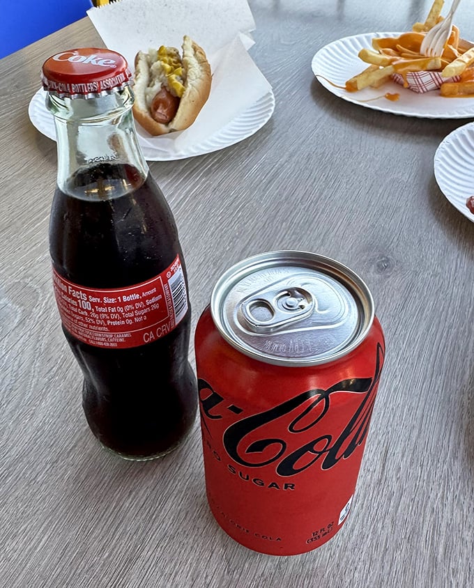 Ice-cold sodas provide the perfect refreshing counterpoint to all that delicious, hearty hot dog goodness ahead.