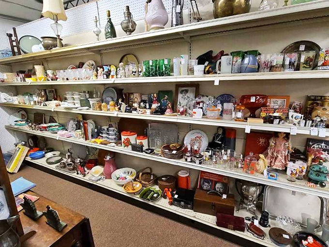 Shelves groan under the weight of yesterday's treasures &ndash; each piece waiting for someone to exclaim, "My grandmother had one just like this!"