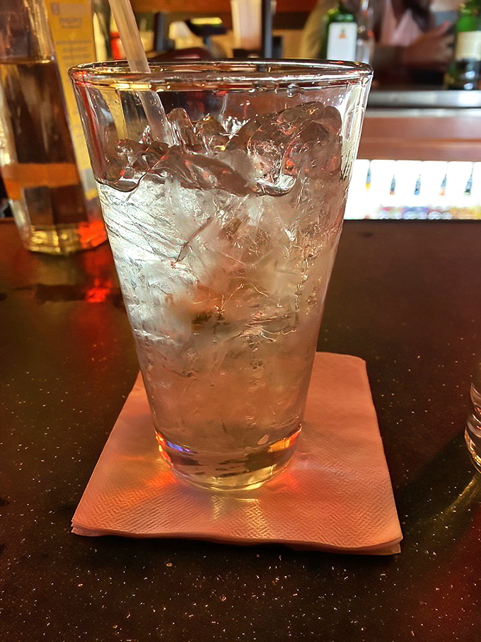 The perfect companion to a cheesesteak feast &ndash; a cold drink with plenty of ice, ready to wash down all that savory goodness.