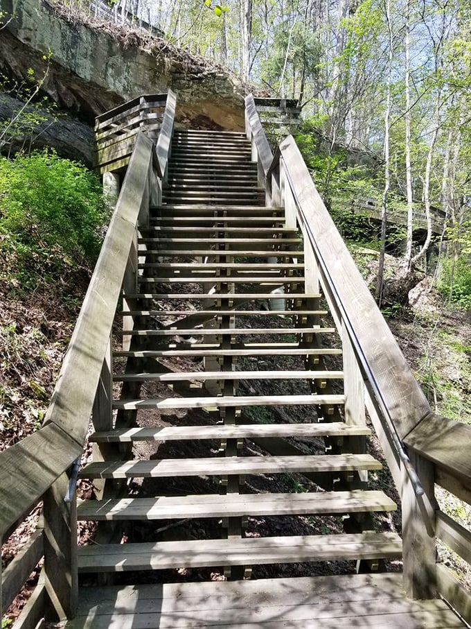 These stairs aren't just a path&mdash;they're a time machine taking you back to when water and rock began their centuries-old dance.