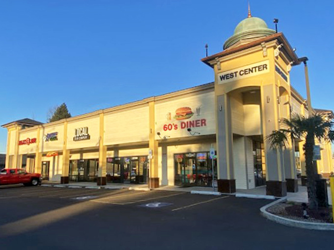 The 60's Diner's nostalgic storefront transports you to a time when breakfast was an event and calories weren't counted.