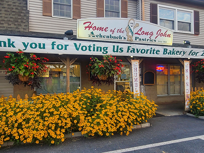 Achenbach's flower-framed welcome feels like grandma's house—if grandma were a professional pastry chef with serious skills.