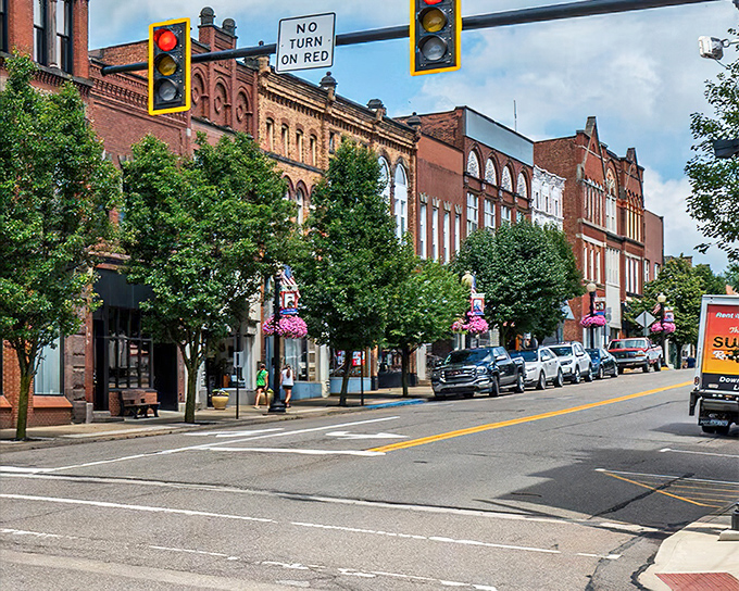 Barnesville's historic buildings stand shoulder to shoulder—architectural time capsules housing modern businesses with vintage charm.