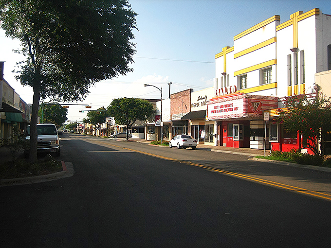 Beeville's downtown storefronts showcase a rainbow of architectural styles - history with a splash of South Texas color.