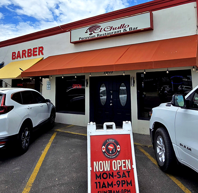 El Chullo's bright orange awning stands out like a delicious beacon. This Peruvian gem brings South American seafood magic to Phoenix.