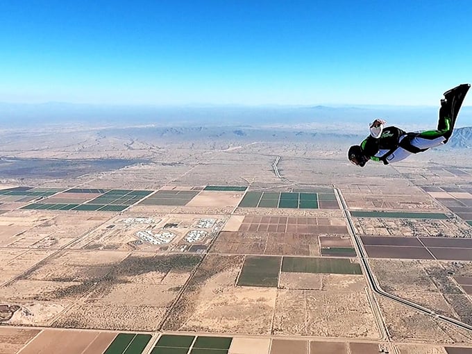 Eloy's wide-open skies attract thrill-seekers and skydivers&mdash;though watching from terra firma is a perfectly acceptable retirement activity.
