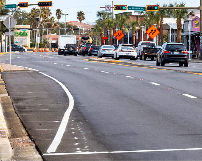 Busy streets in Fort Walton Beach show daily life unfolding under the Florida sun. The charm of this coastal town shines beyond its waterfront views, welcoming both locals and visitors alike.