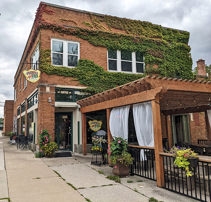 The Friendly Fox's ivy-covered brick building looks like it was plucked from a storybook where all meals end happily ever after.