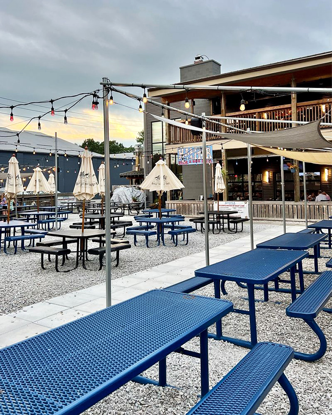 Modern meets traditional at Half Liter. This stylish patio isn't just Instagram-worthy&mdash;it's the perfect setting for serious BBQ.