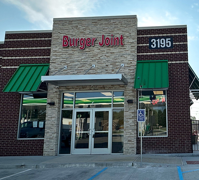 Modern meets classic at this Burger Joint, where those ice cream decorations hint at sweet endings to savory meals.