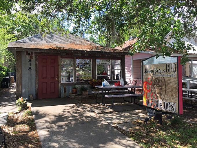 Jimmy Bear's BBQ looks like a cozy cottage that happens to serve incredible smoked meats. Small in size, big on flavor.