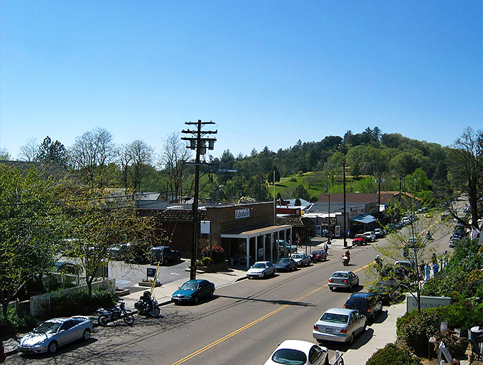 Julian's main street hasn't changed much since gold rush days, except now the treasure is measured in pie slices.