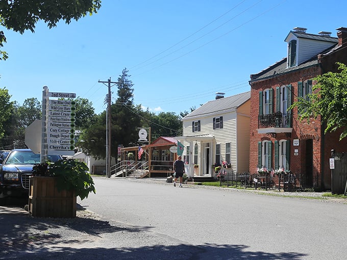 Kimmswick's tree-lined pathways lead to historic buildings that have stood the test of time &ndash; unlike my attempts at baking their famous blue owl cookies at home.