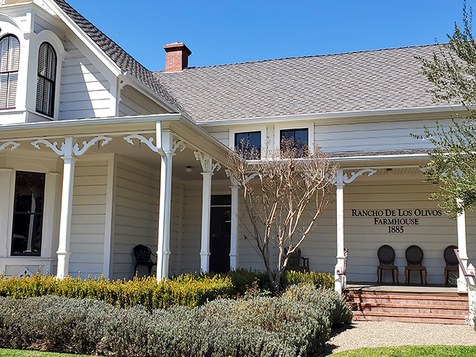 Los Olivos' historic farmhouse stands as a testament to the region's agricultural roots amid wine country splendor.