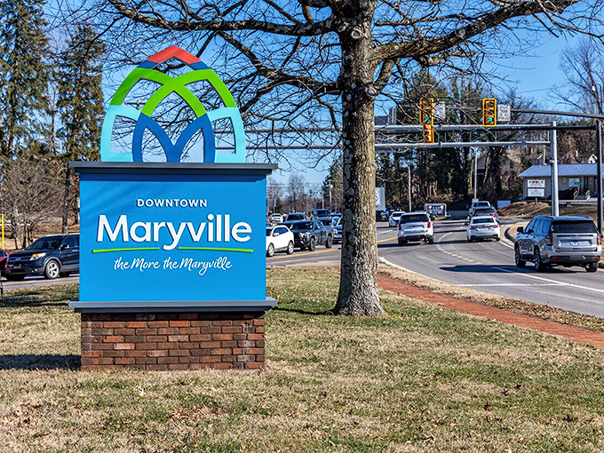 Maryville's welcome sign says it all - "The More the Maryville" means more bang for your buck.