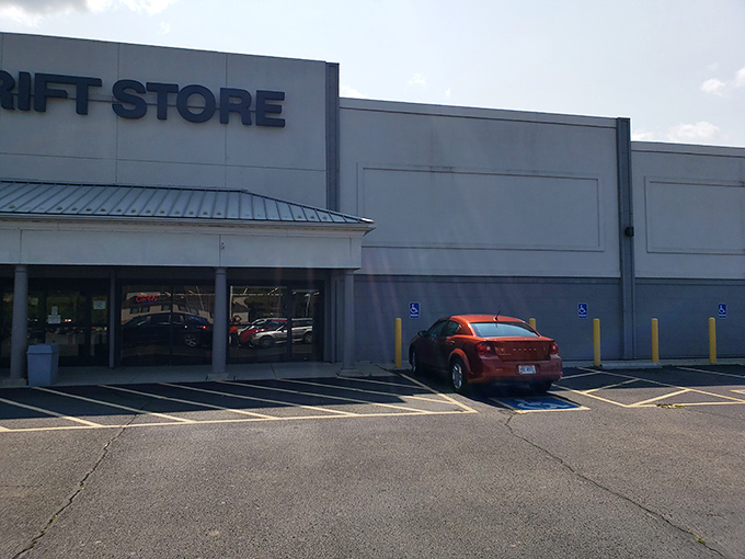 Ohio Thrift's simple exterior belies the treasure trove inside. No frills needed when the bargains speak for themselves!