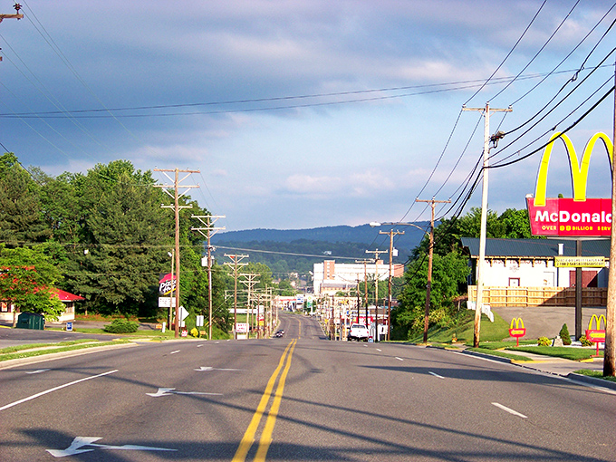 Pulaski's historic downtown buildings stand proud against a backdrop of gentle hills. Where your retirement dollars buy not just a home, but a community.
