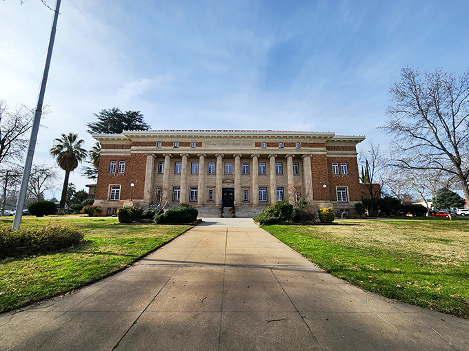 Red Bluff's courthouse stands like a proud sentinel watching over Northern California's river town treasures.