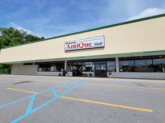 Roanoke Antique Mall's unassuming exterior hides a wonderland of vintage finds and collector's dreams.