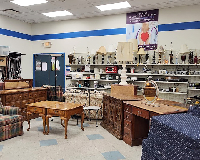 Saint Vincent de Paul's brick facade hides a wonderland of possibilities&mdash;where one person's donations become another's necessities.