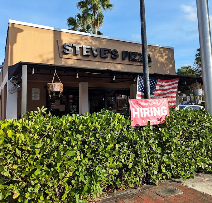 Steve's wears its patriotic heart on its sleeve, just like good neighborhood joints should.